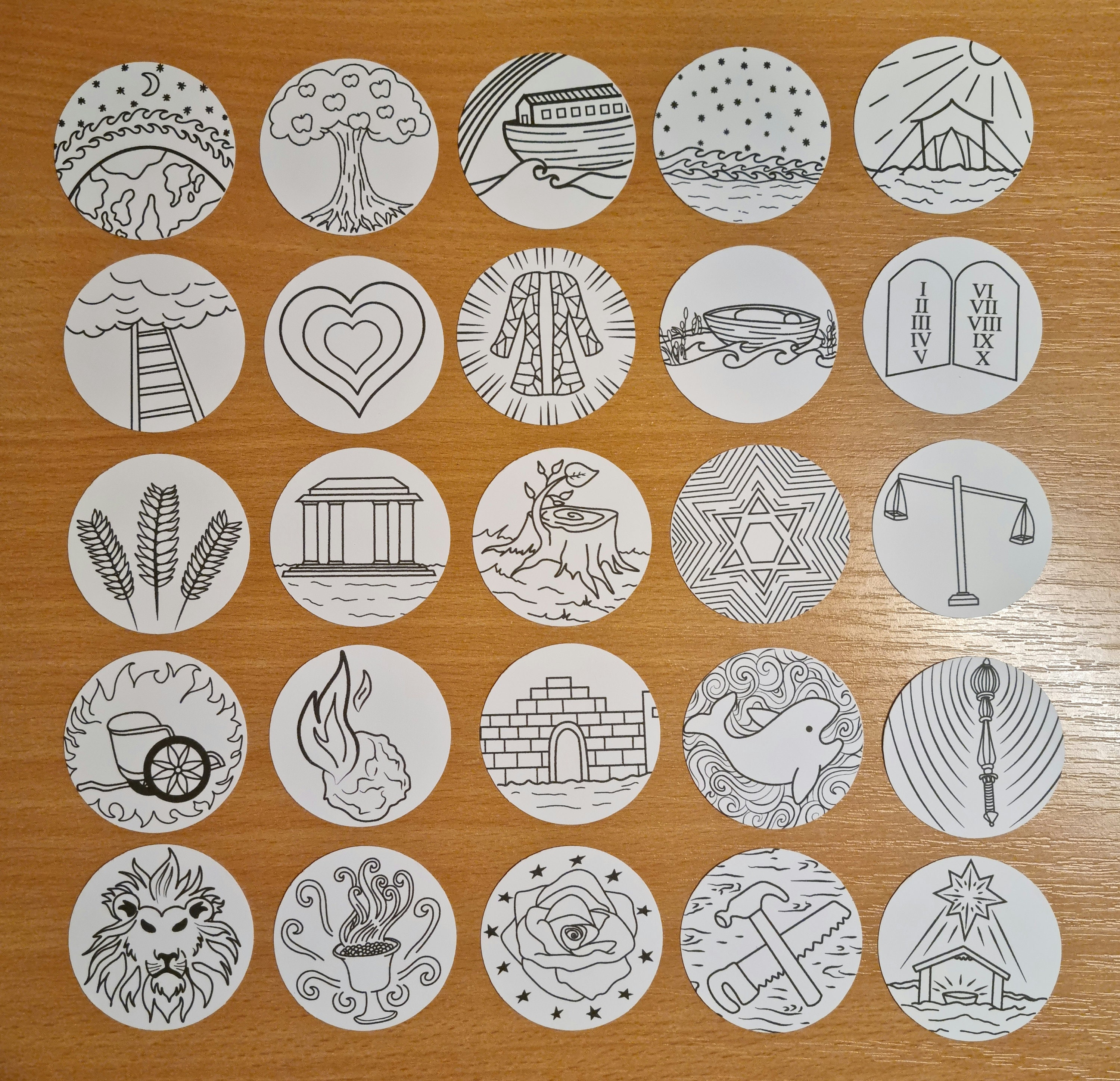 Jesse Tree Colouring Set - Etsy