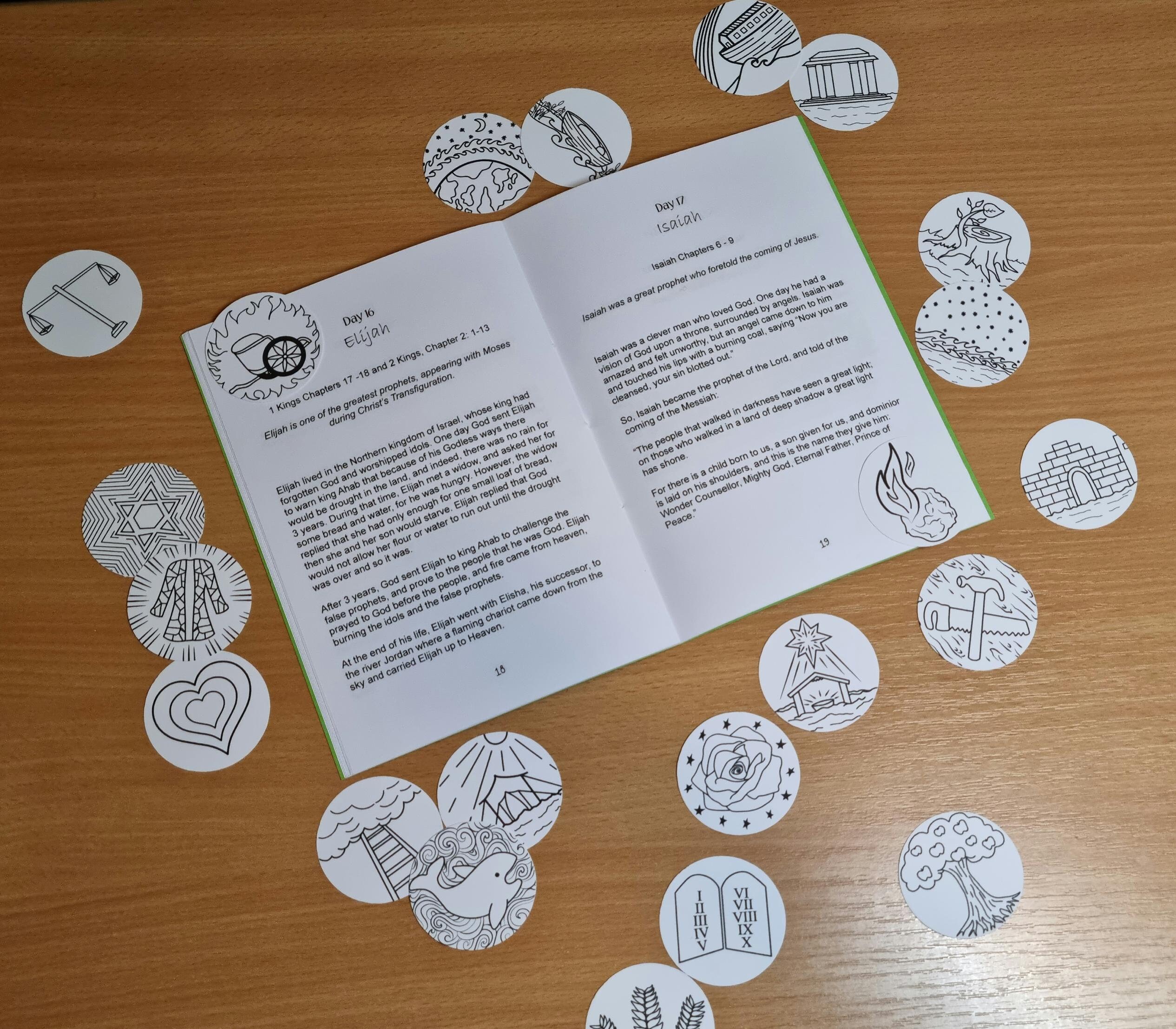 Jesse Tree Colouring Set | Etsy