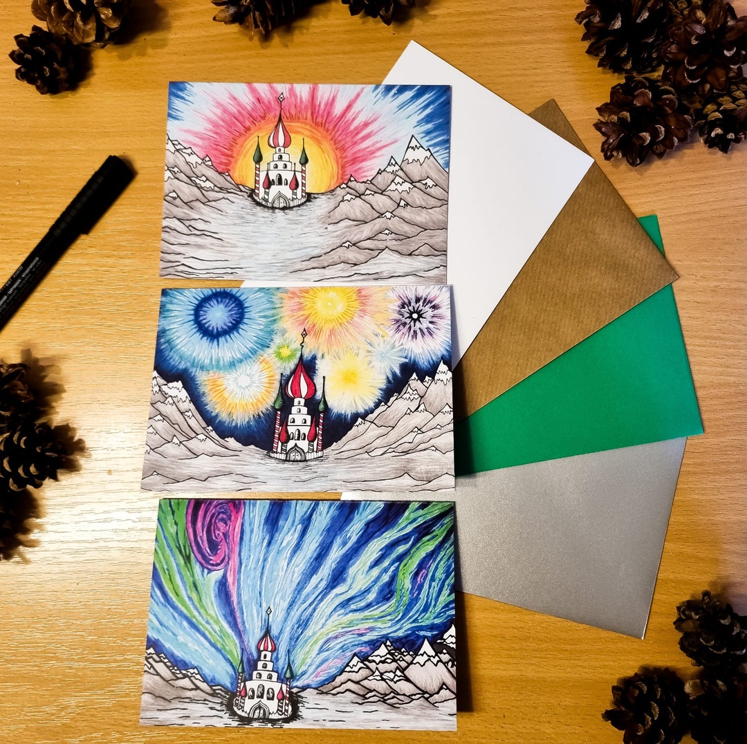 North Pole Christmas Cards Hand Illustrated Christmas Cards - Etsy