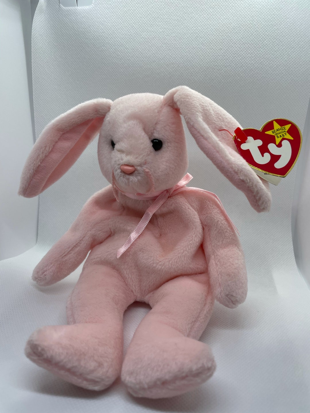 Rare Pink Hoppity Bunny TY Beanie Baby With 2 Tag Errors - Etsy