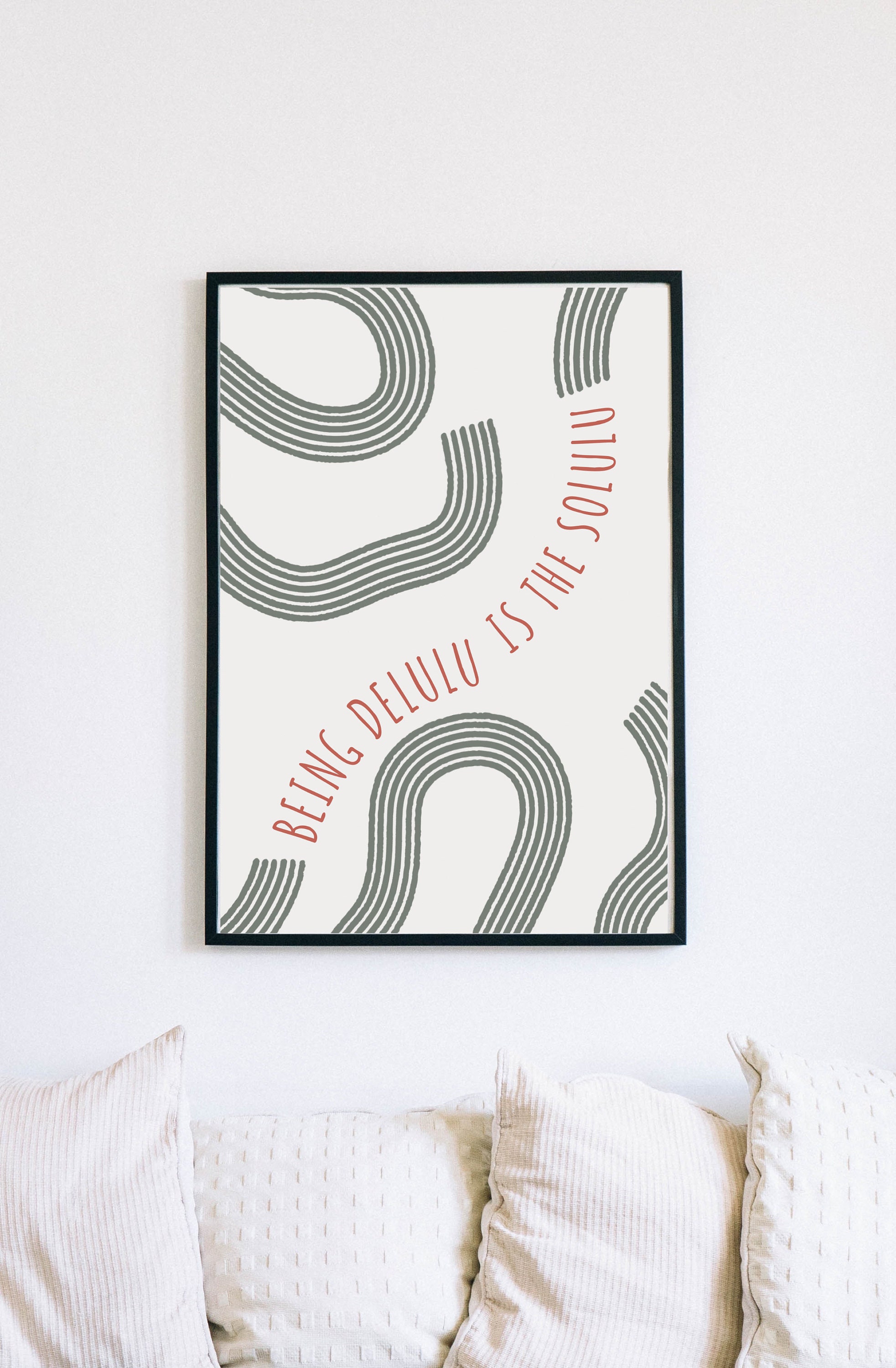 Delulu is the Solulu Poster Printable Wall Art, Aura Poster Set, Good ...