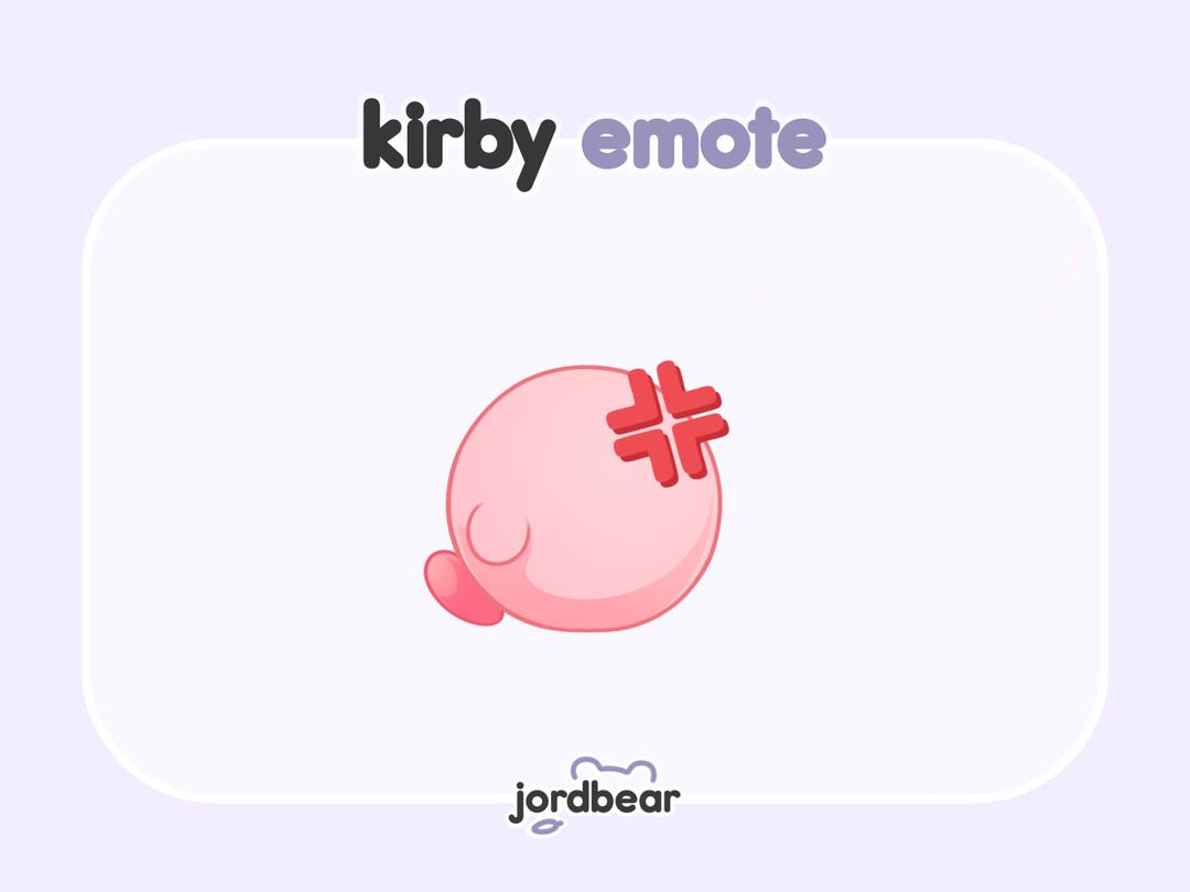 Kirb Scream Emote: Pink Ball Kawaii Mic for Twitch/discord - Etsy