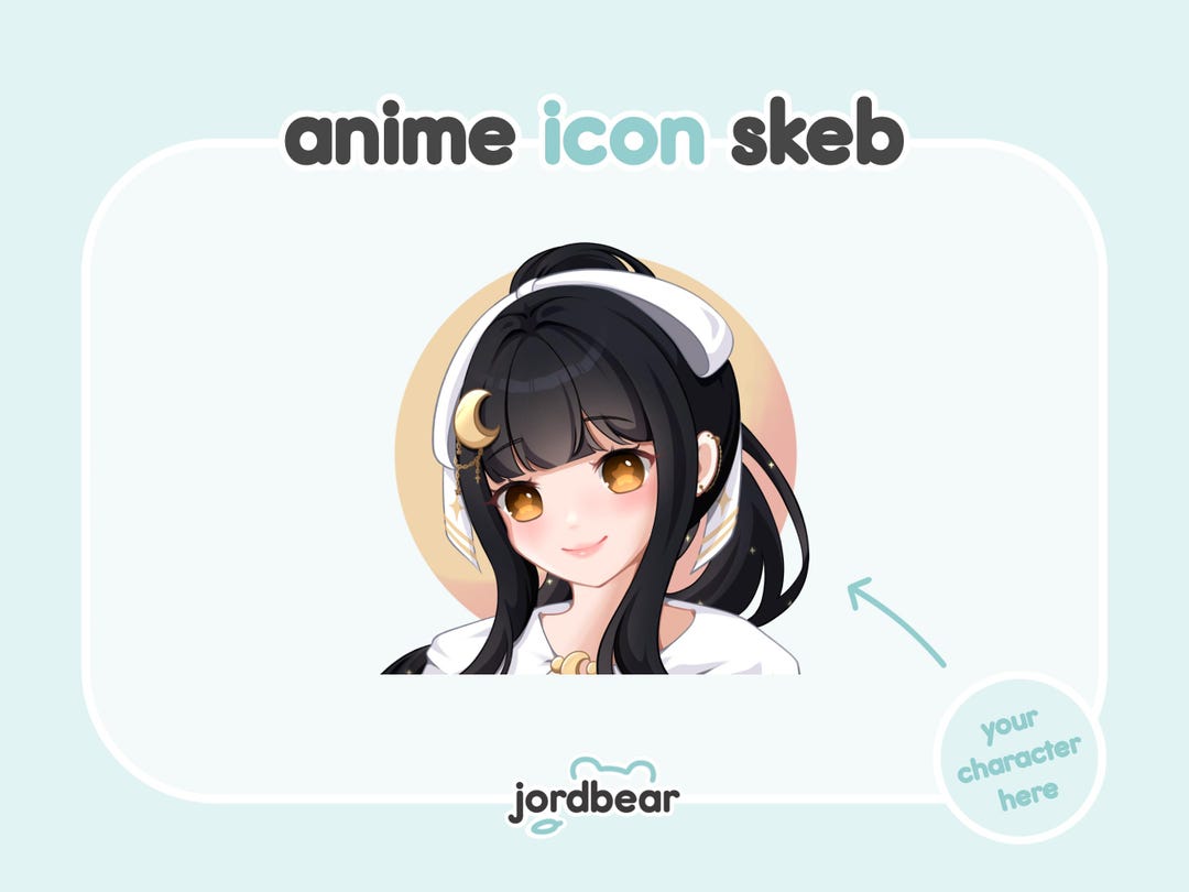 Custom Anime Style Icon: Surprise Skeb Illustration (commercial Use) - Etsy