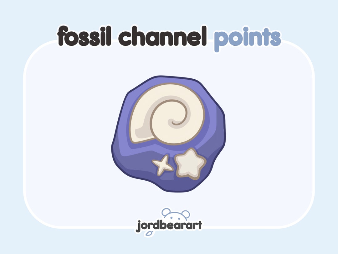 Animal Crossing Purple Fossil Blue Sparkly Kawaii Cute Channel Points ...
