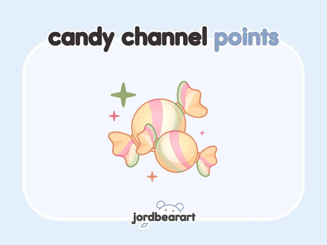 Sparkling Pastel Kawaii Candy Sugar Channel Points Icon - Ready to Use ...
