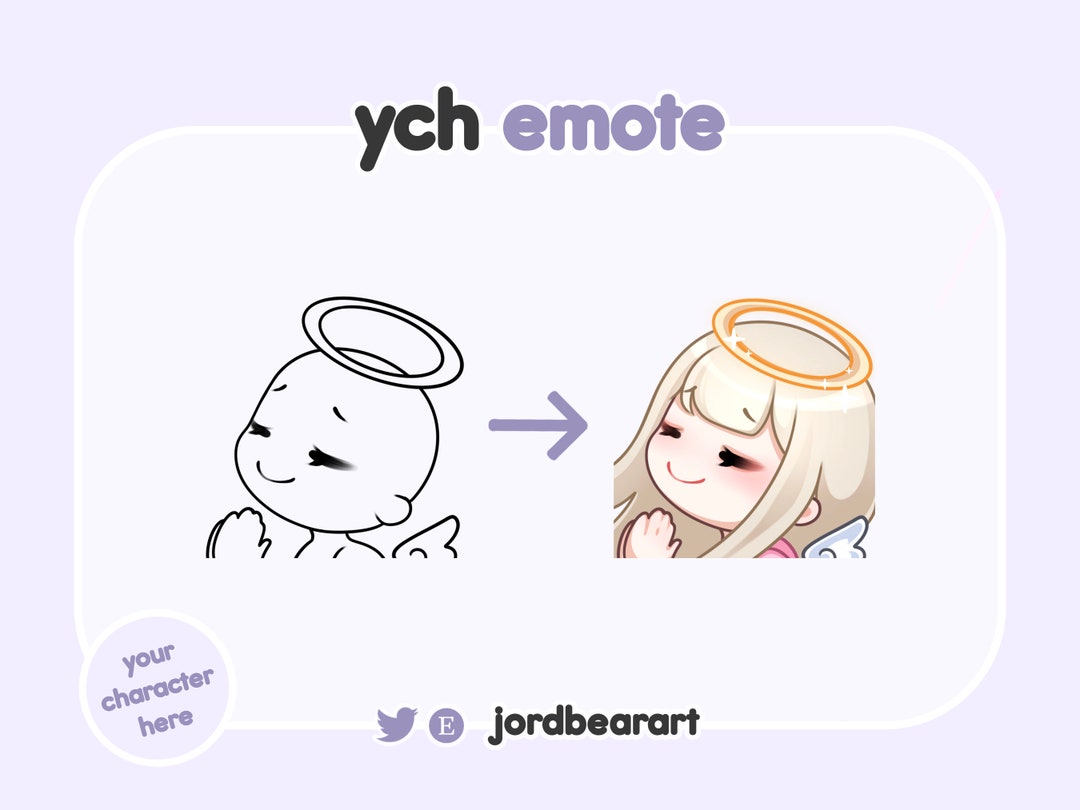 Custom Angel Praying YCH Emote for Twitch / Discord - Etsy