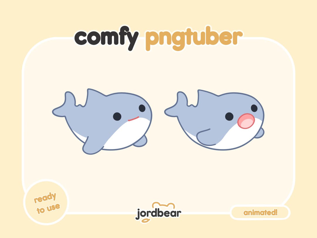 Shark Cute Chibi Reactive Streaming Avatar • Ready to Use and Download ...