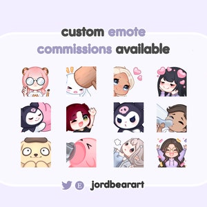 12 Pastel Chibi Streamer Blonde Hair Black Eyes Comfy Emote Set Cute ...