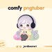 12 Pastel Chibi Streamer Brown Hair Green Eyes Comfy Emote Set - Etsy