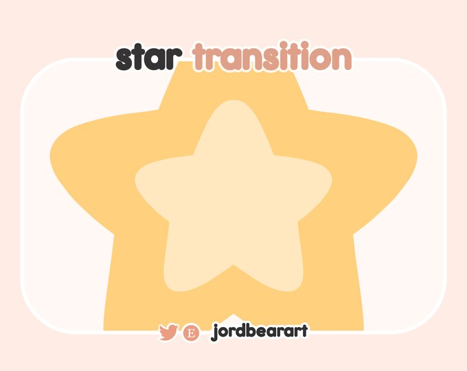 Cute Star Stinger Transition for Twitch / Star Transition / Star Twitch ...