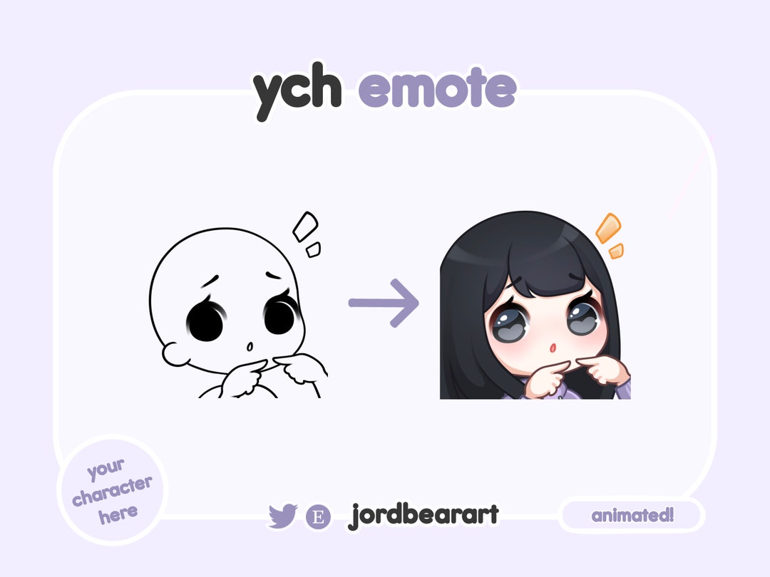 Animated Custom Shy YCH Emote for Twitch / Discord - Etsy