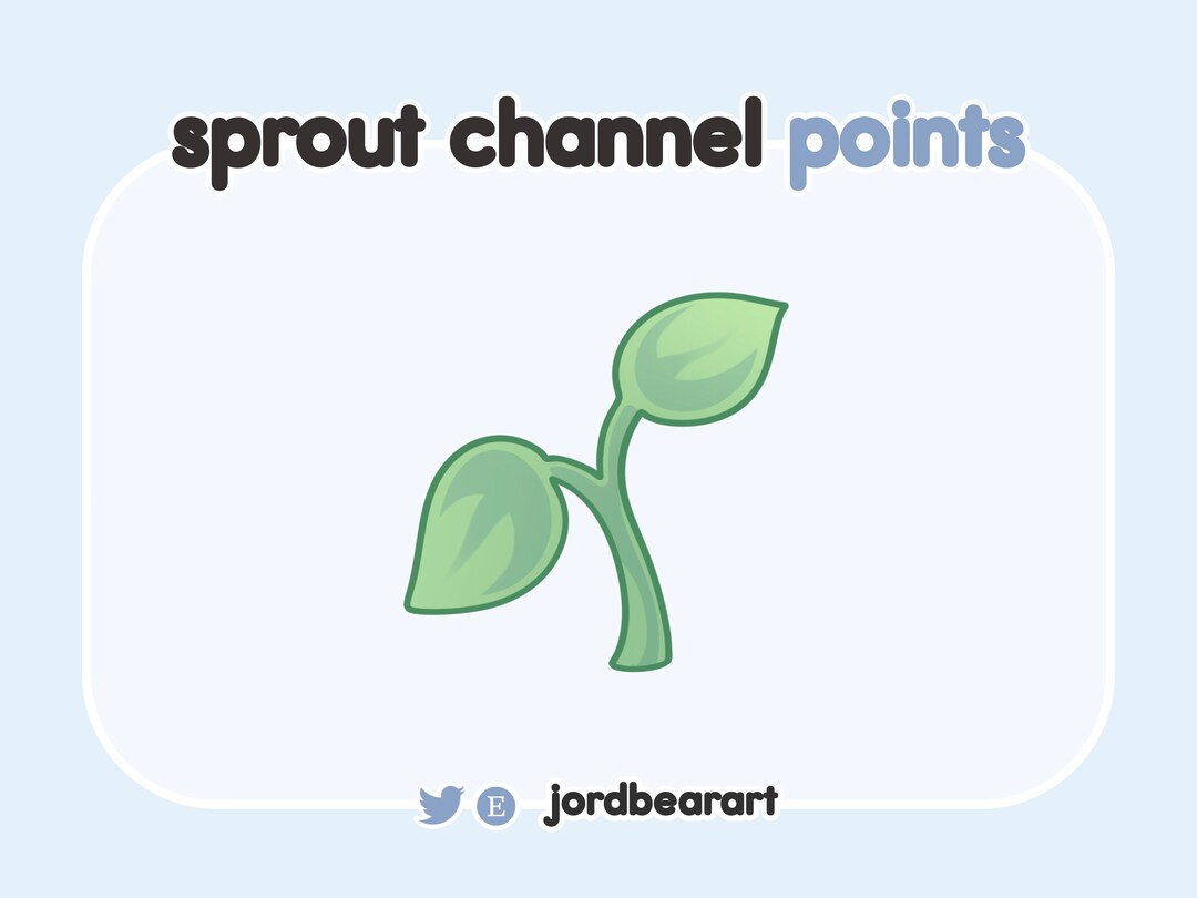 Leaf Sprout Channel Points Icon Ready to Use for Twitch / Discord Sub ...