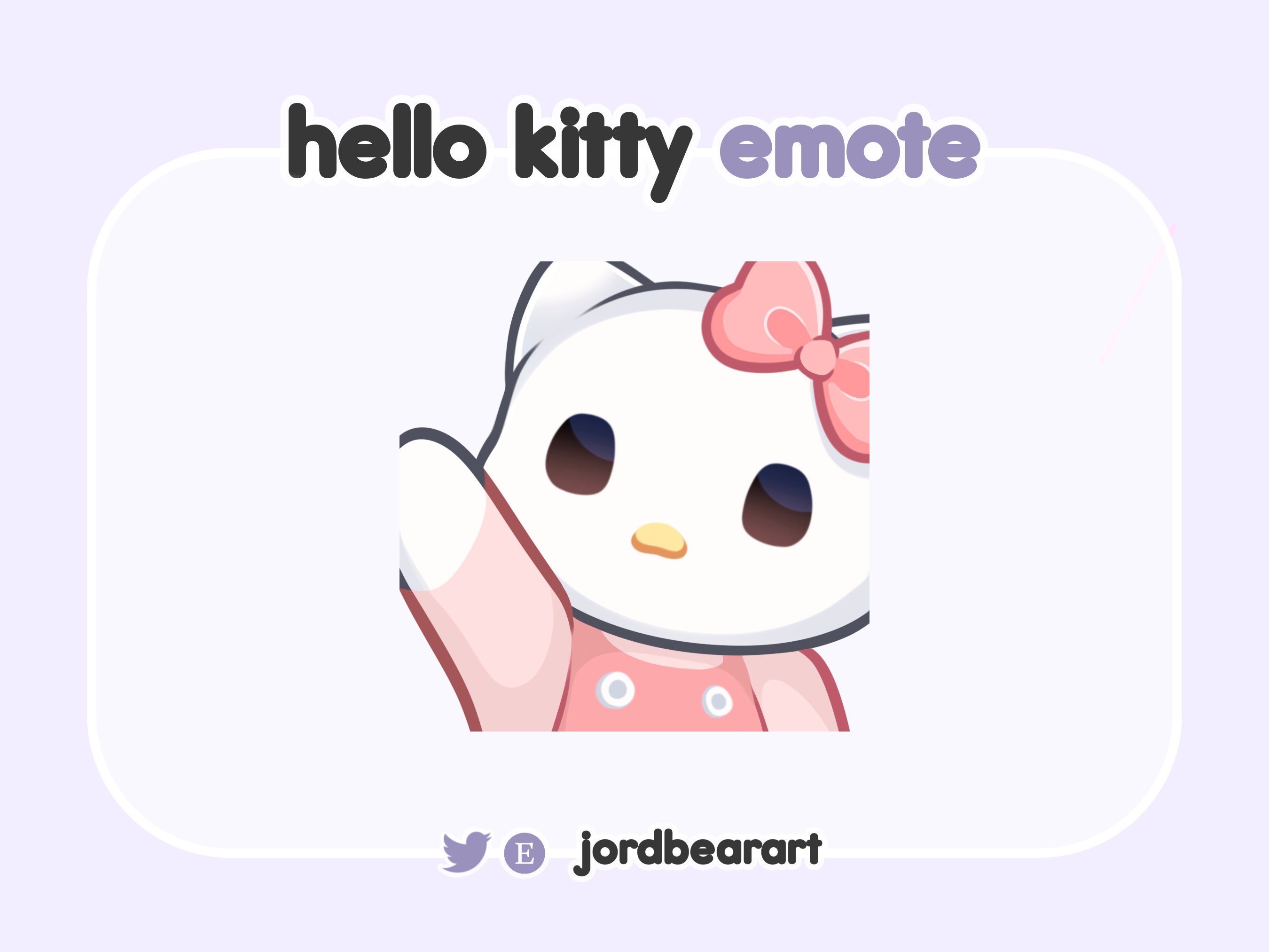 Pink Waving Hello Wave Kitty Plush Cute Character Hello Emote - Etsy