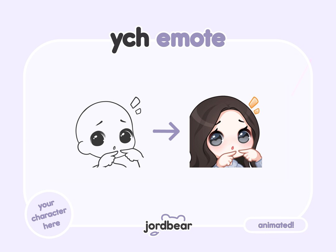 Animated Custom Shy YCH Emote - for Twitch / Discord - Etsy Australia
