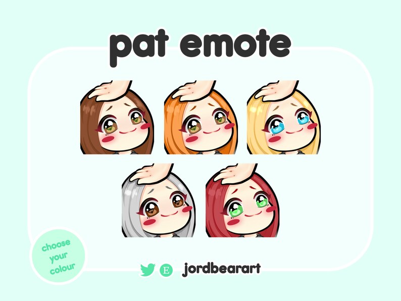 Custom Colour Static Pat Emote Ready to Use for Twitch / - Etsy
