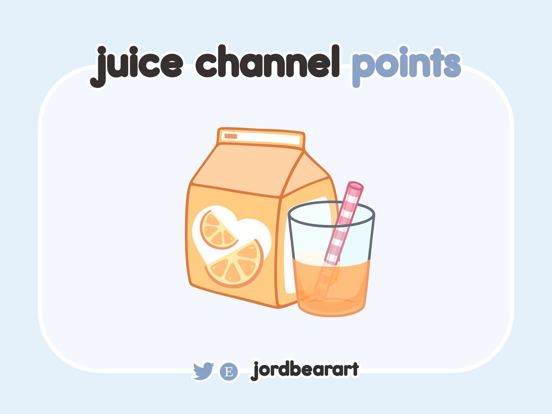 Pastel Orange Juice Channel Points Icon Ready to Use for Twitch ...