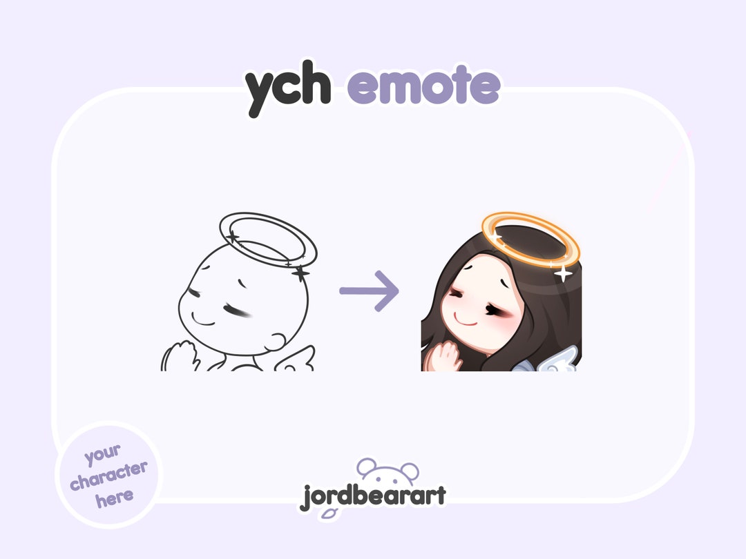 Custom Angel Praying YCH Emote - for Twitch / Discord - Etsy