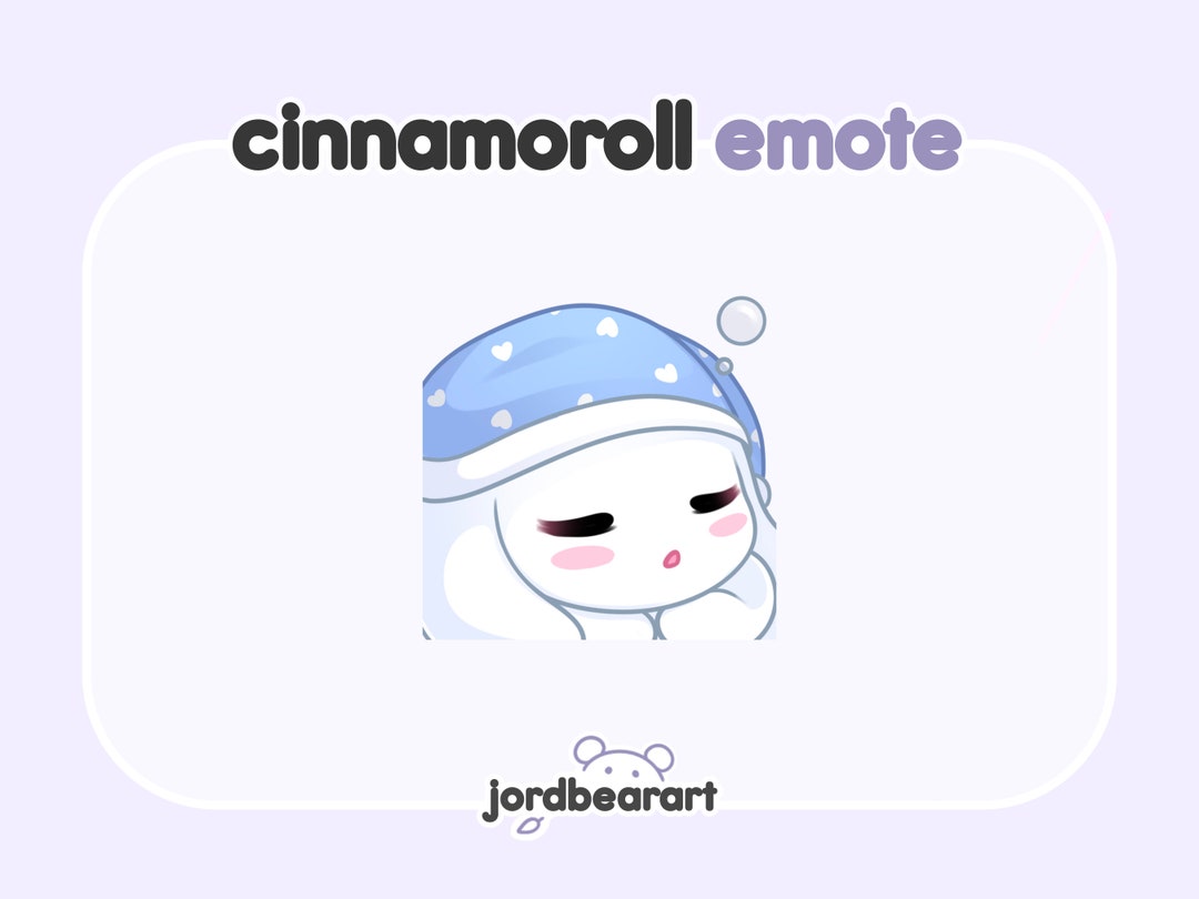 Pastel Emote Plush Cute Character Sleeping Zzz Cinnamon Dog White Pink ...