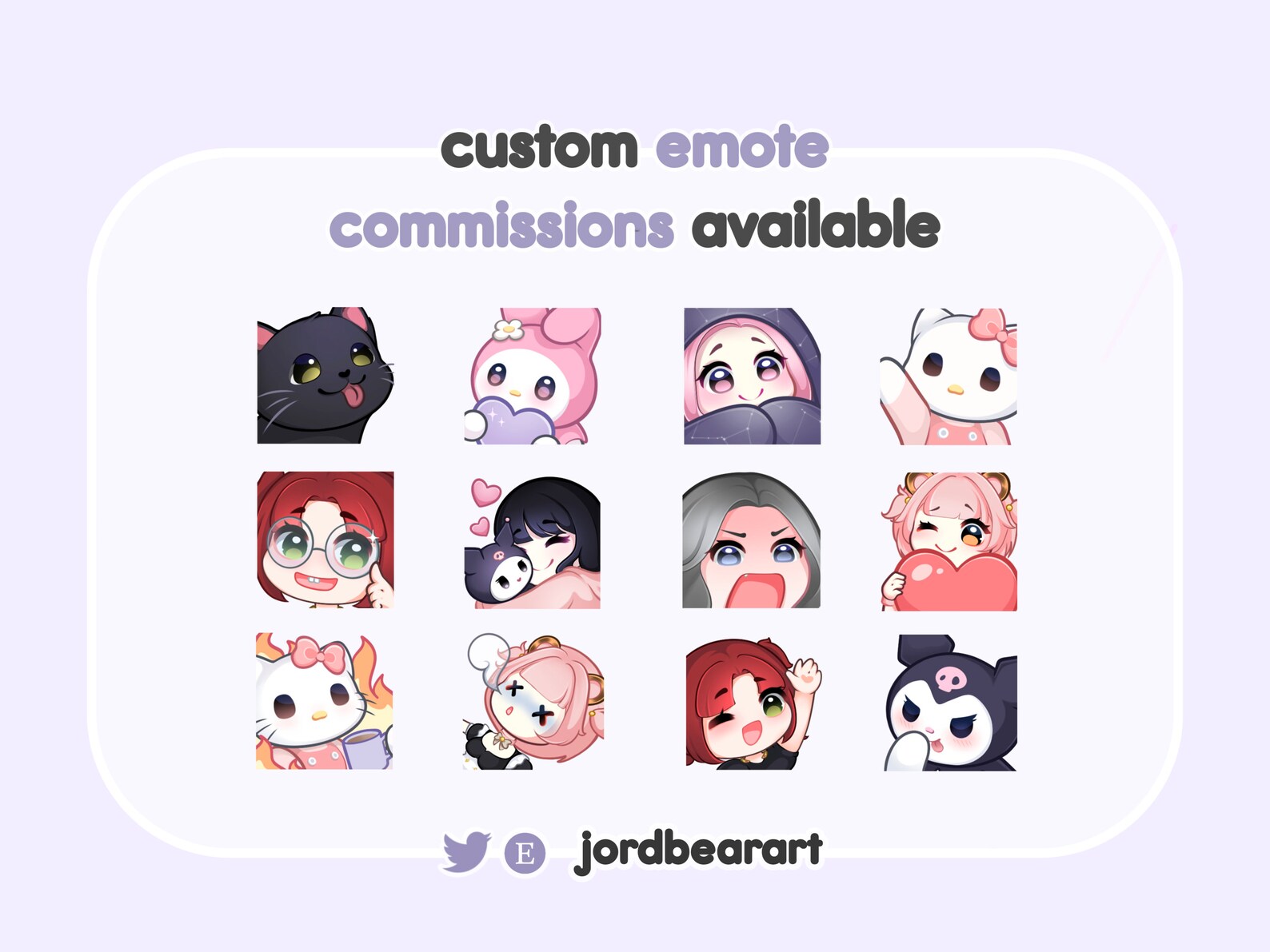 12 Pastel Chibi Streamer Blonde Hair Black Eyes Comfy Emote - Etsy UK