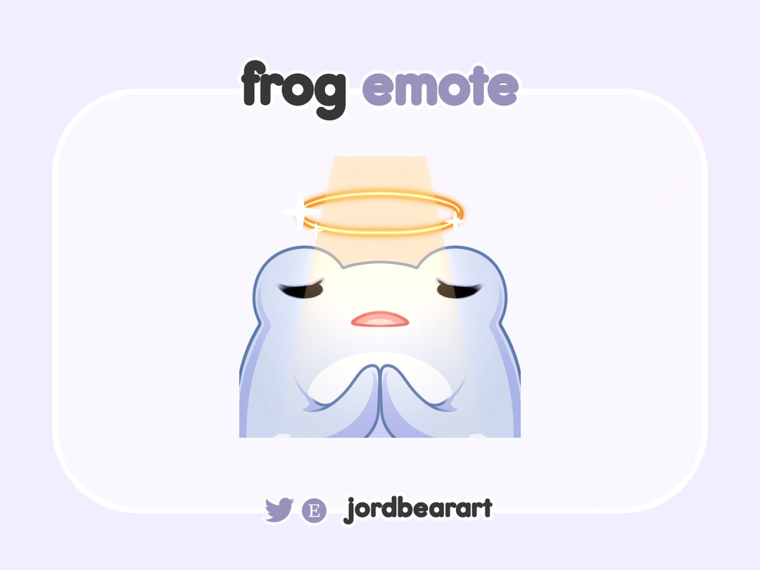 Frog Angel Praying Wish Cute Kawaii Emote Ready to Use for Twitch ...
