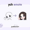 Custom Fawning Shy Colour YCH Emote for Twitch / Discord - Etsy