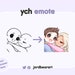 Custom Fawning Shy Colour YCH Emote for Twitch / Discord - Etsy