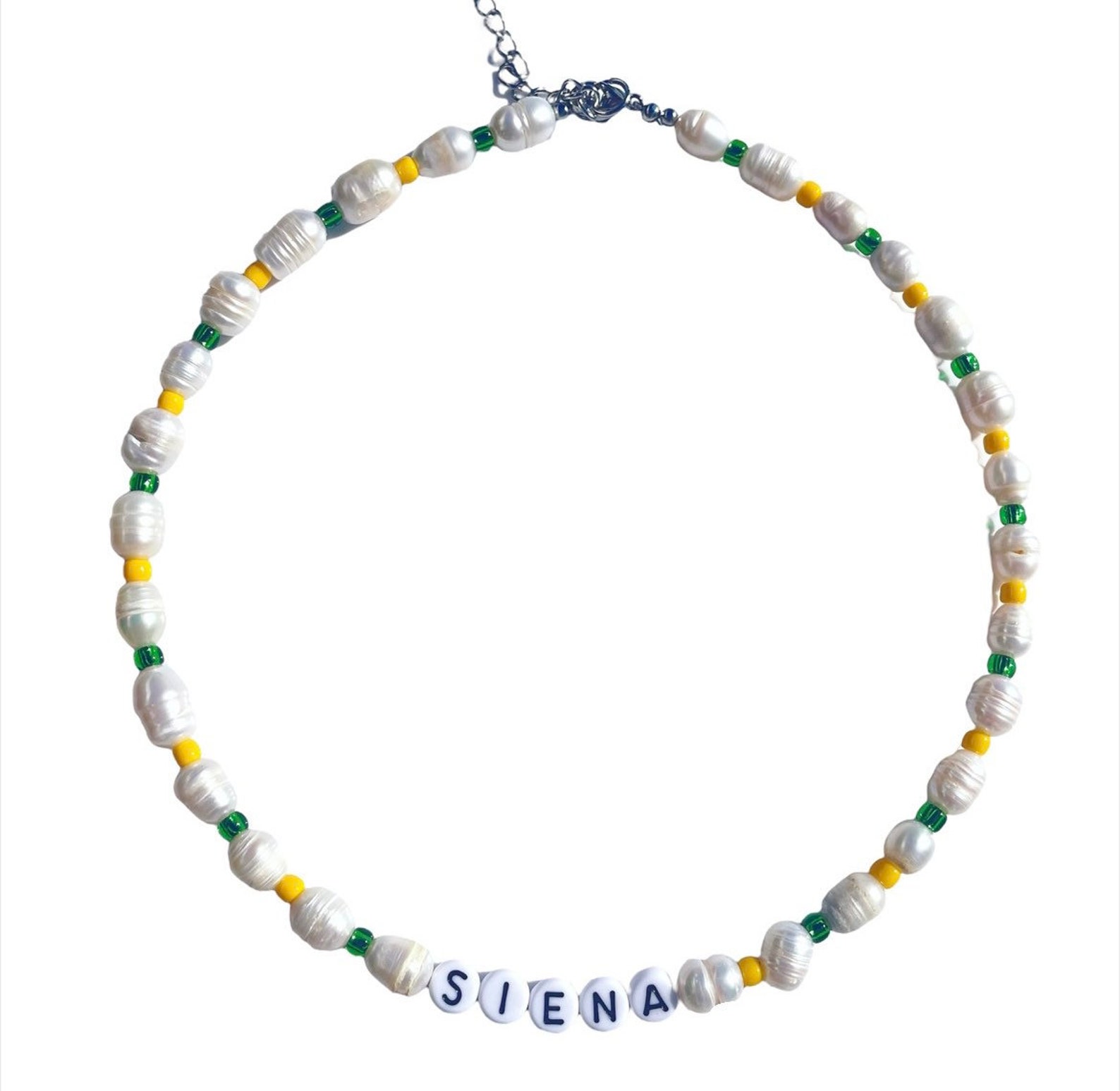 Custom College Commitment Choker W/freshwater Pearls Gift - Etsy