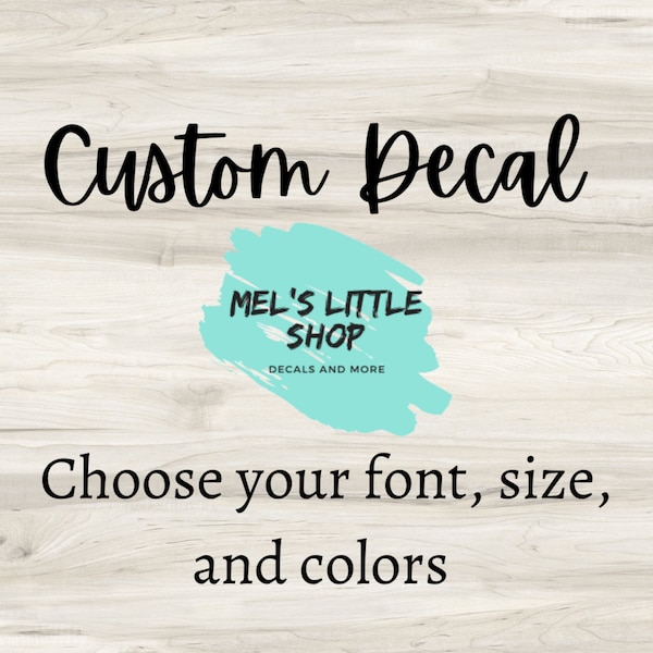 Custom Decal - Etsy