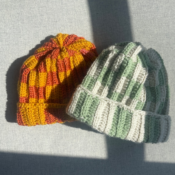 Checkered Hat - Etsy