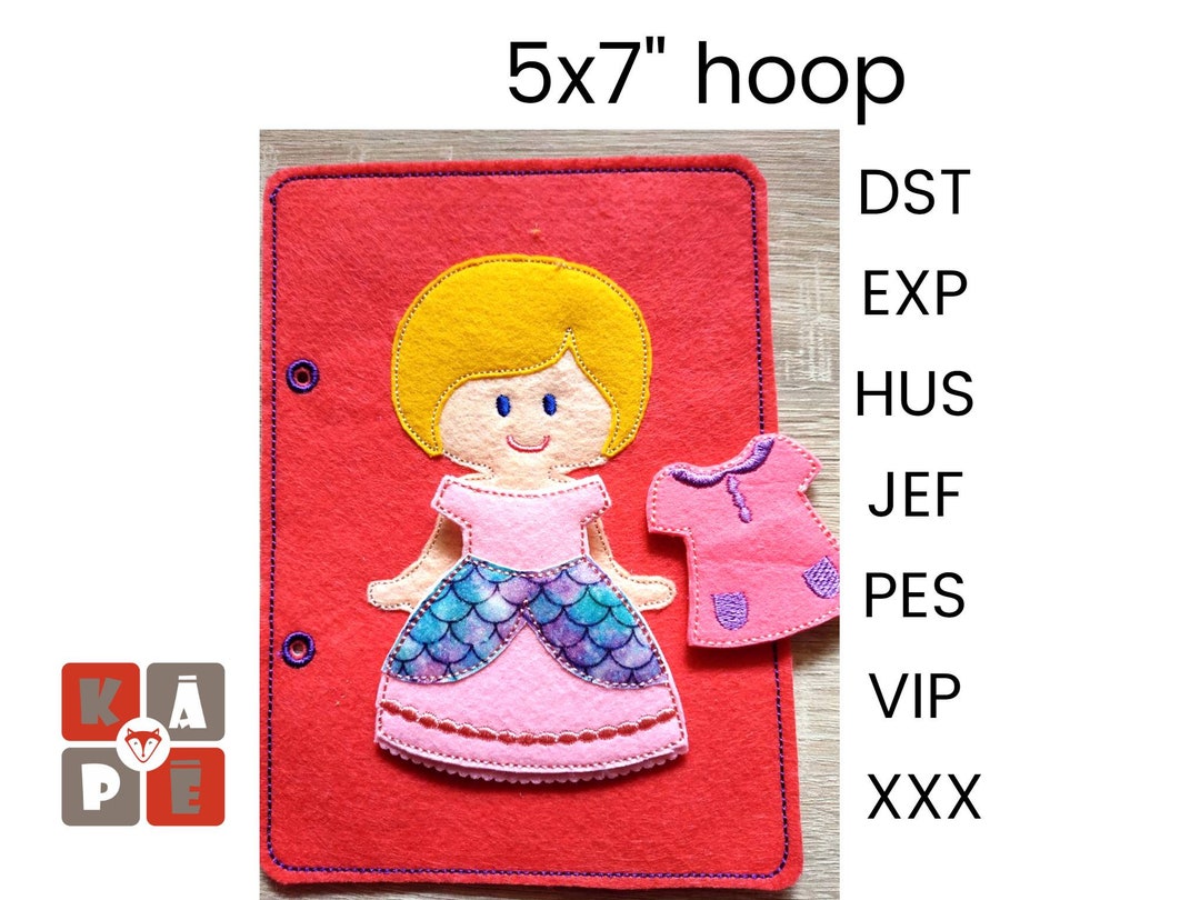 Quiet Book Page Embroidery Design, Toddler Quiet Book Pattern, in the ...