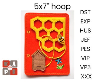 Quiet Book Page Embroidery Design, Toddler Quiet Book Pattern, in the ...