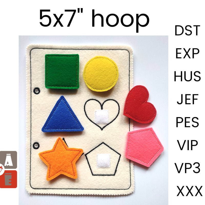 Shapes Quiet Book - Etsy