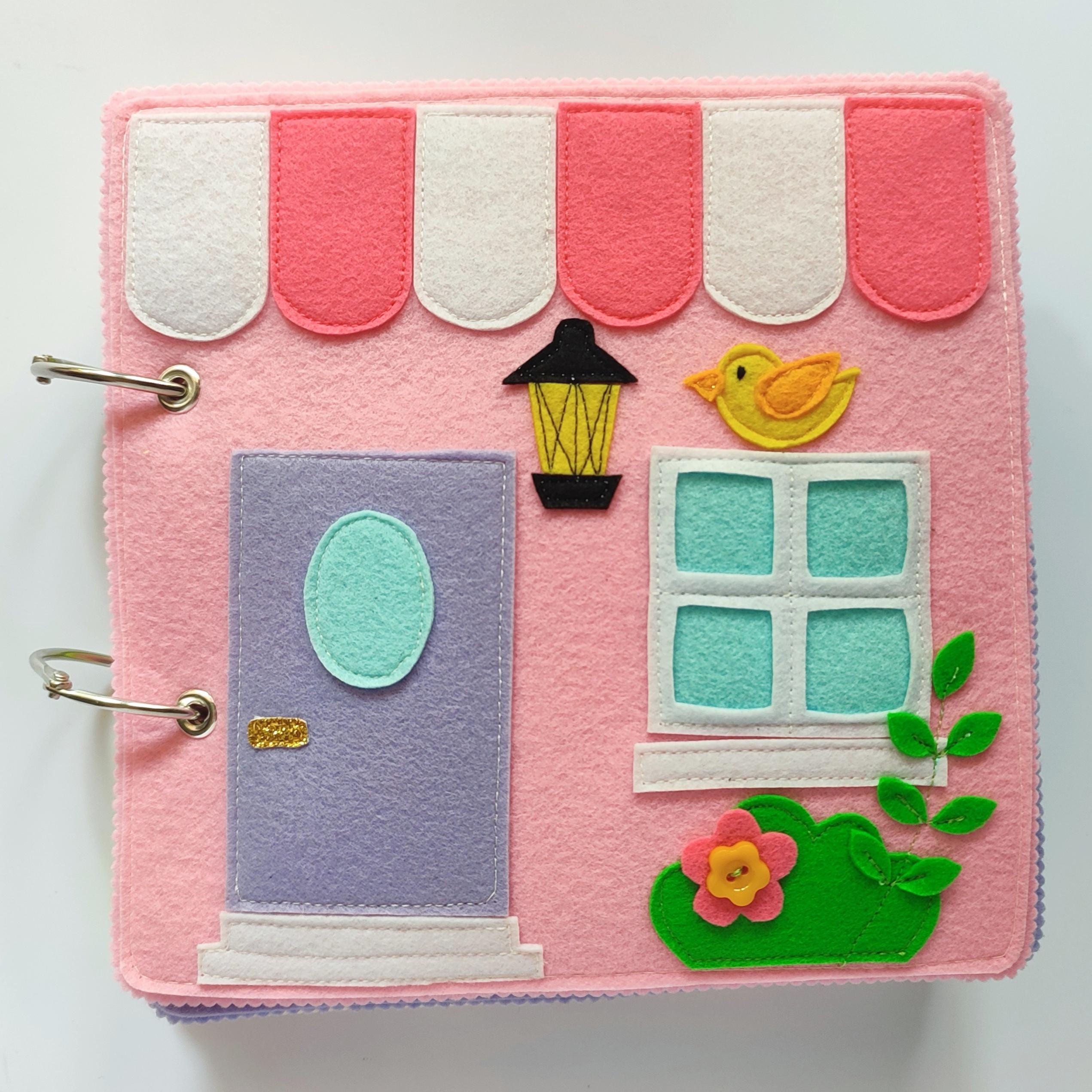 SEWING PATTERN Complete Dollhouse Quiet Book 9 Pages and Doll, Toddler ...