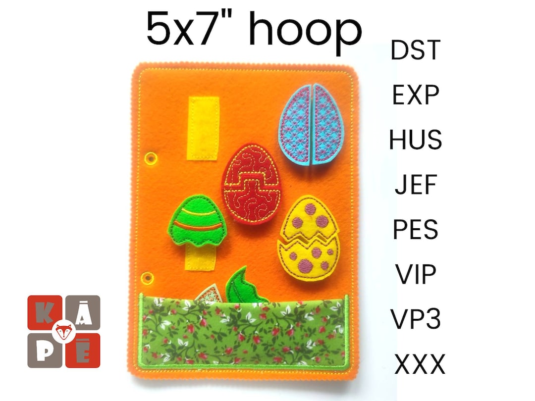 Easter Egg Matching Quiet Book Page Embroidery Design, Quiet Book ...