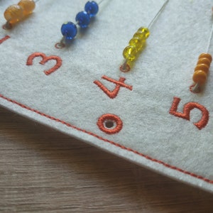 Abacus, Counting Quiet Book Page Embroidery Design, Quiet Book Pattern ...