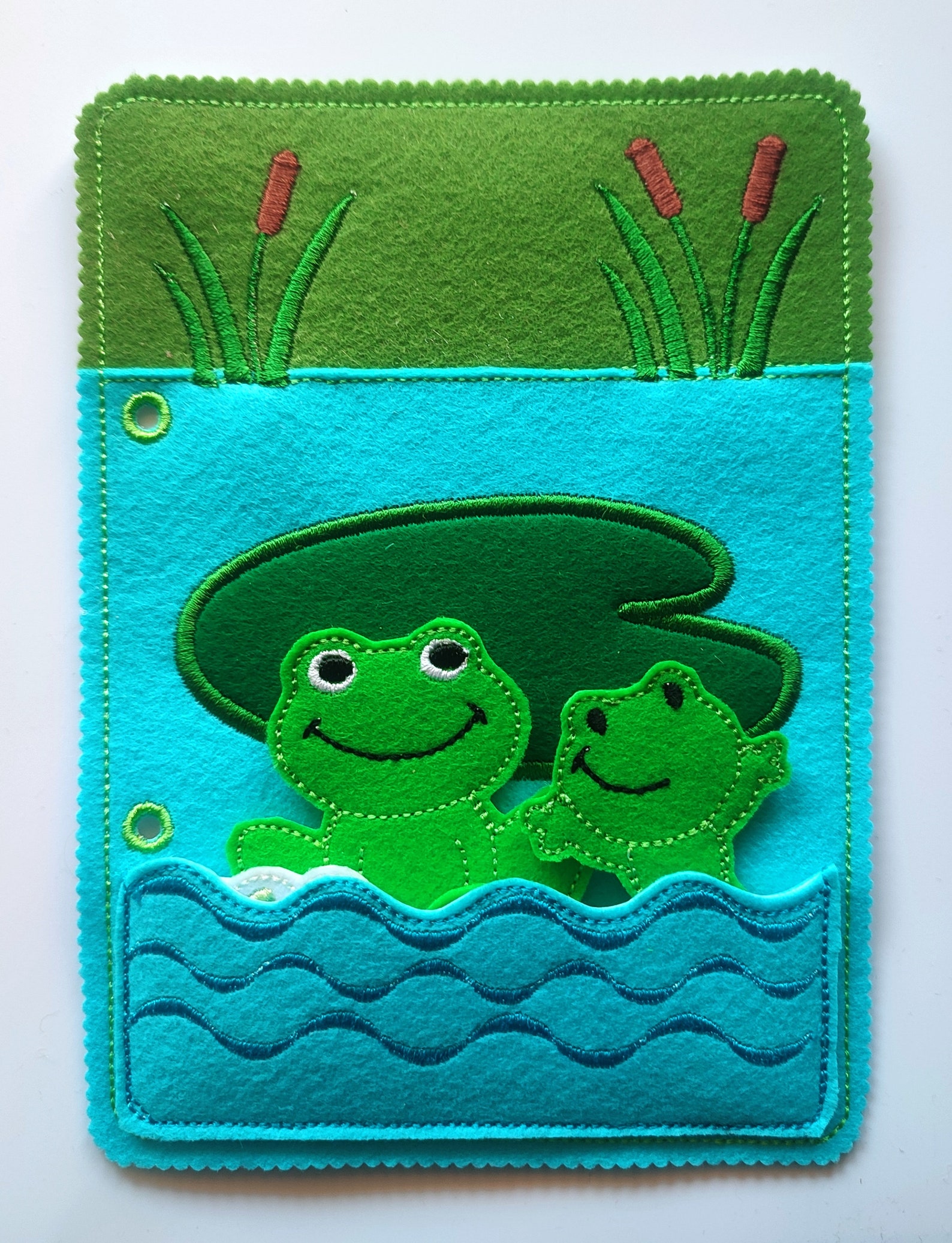 Frog Quiet Book Page Embroidery Design, Toddler Quiet Book Pattern, in ...