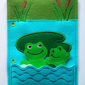 Frog Quiet Book Page Embroidery Design, Toddler Quiet Book Pattern, in ...
