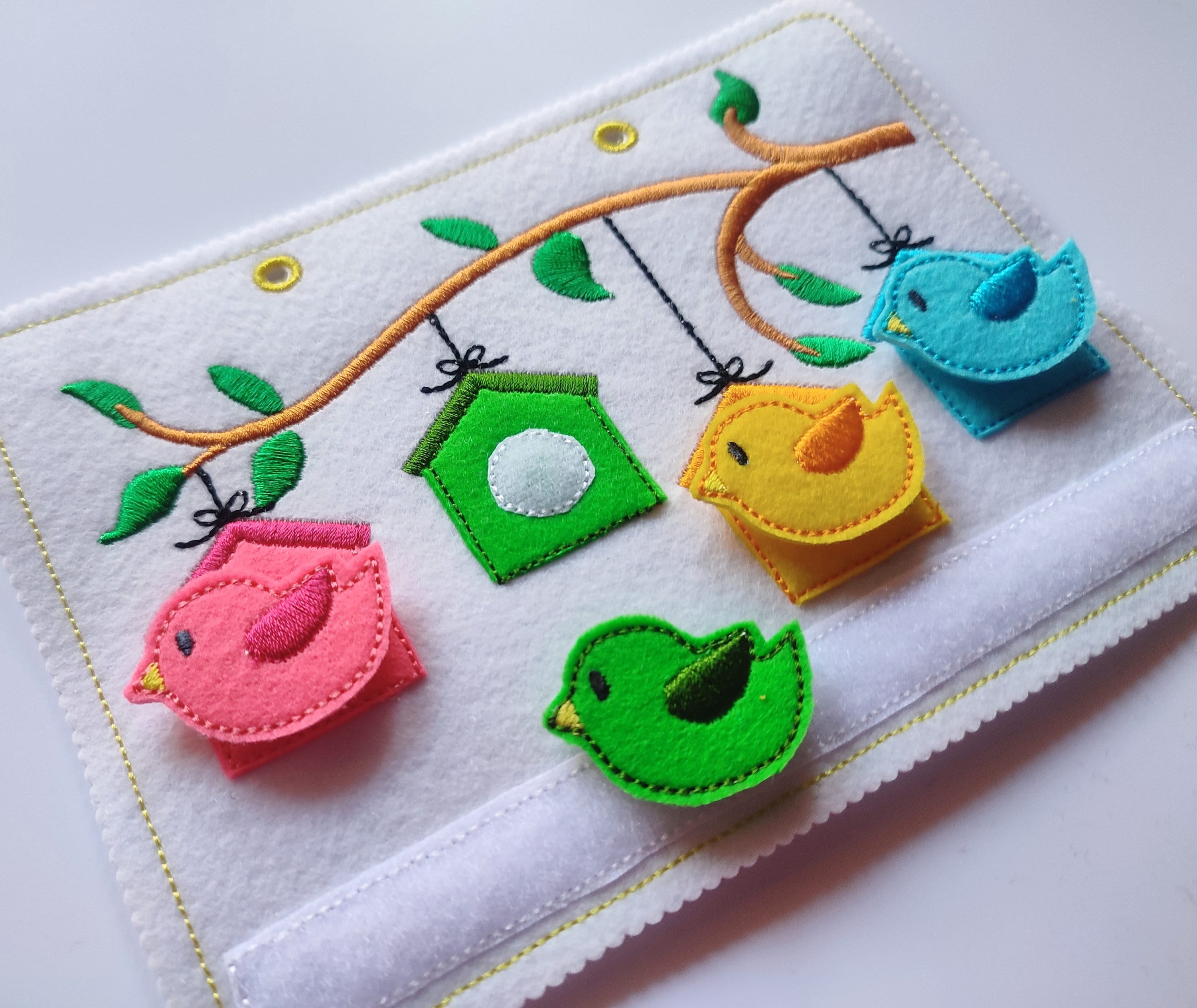 Birdhouse Quiet Book Page Embroidery Design, Toddler Quiet Book Pattern ...
