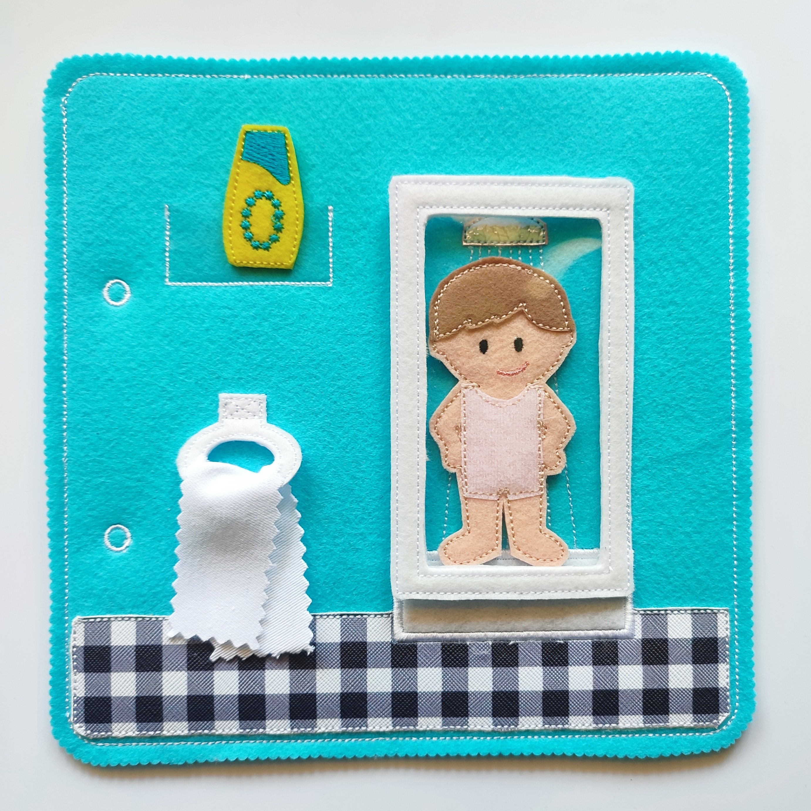 SET of 8 Pages, Boyhouse Quiet Book Embroidery Design, Toddler Quiet ...