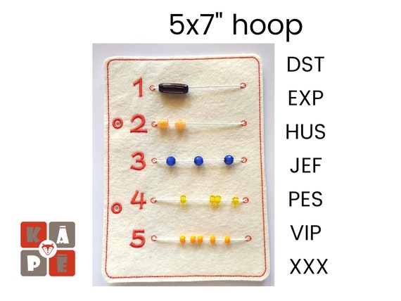 Abacus Counting Quiet Book Page Embroidery Design Quiet Book - Etsy