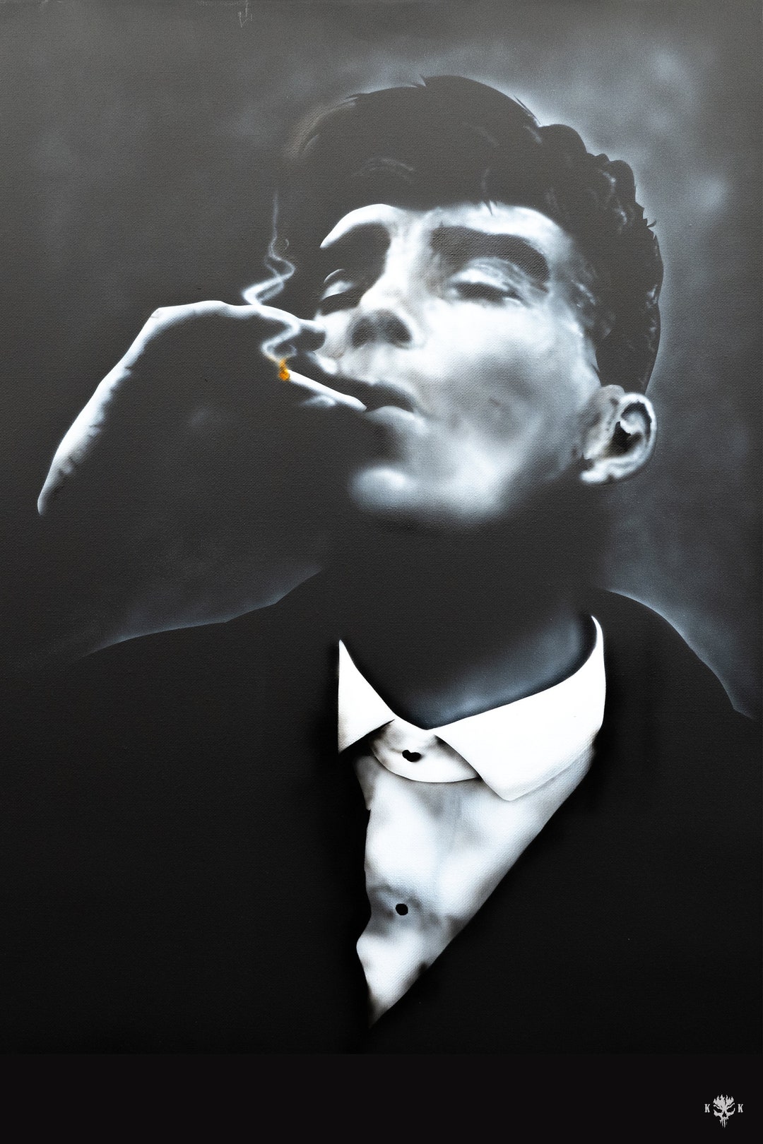 Thomas Shelby Smoking Inhale, Poster, Original, Airbrush Artwork ...