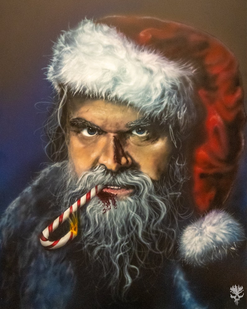 Violent Night Poster Santa Clause Original Airbrush Artwork Print - Etsy