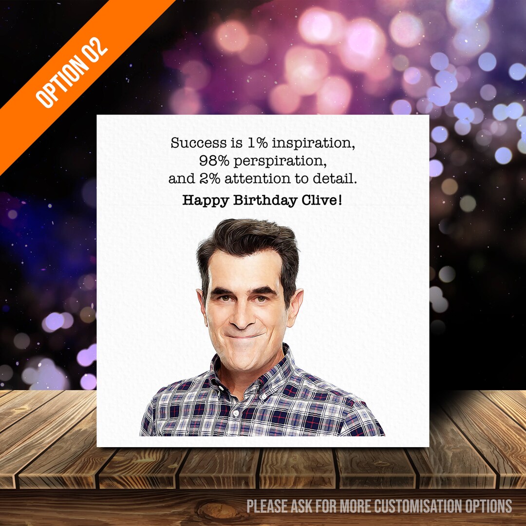 Modern Family Birthday Card Phil Dunphey Fully Customisable 01/02 - Etsy