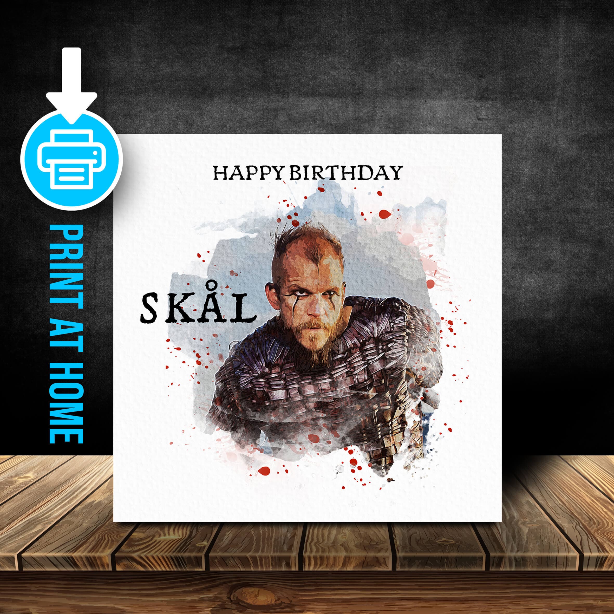Vikings Floki Birthday Card Digital Download - Etsy
