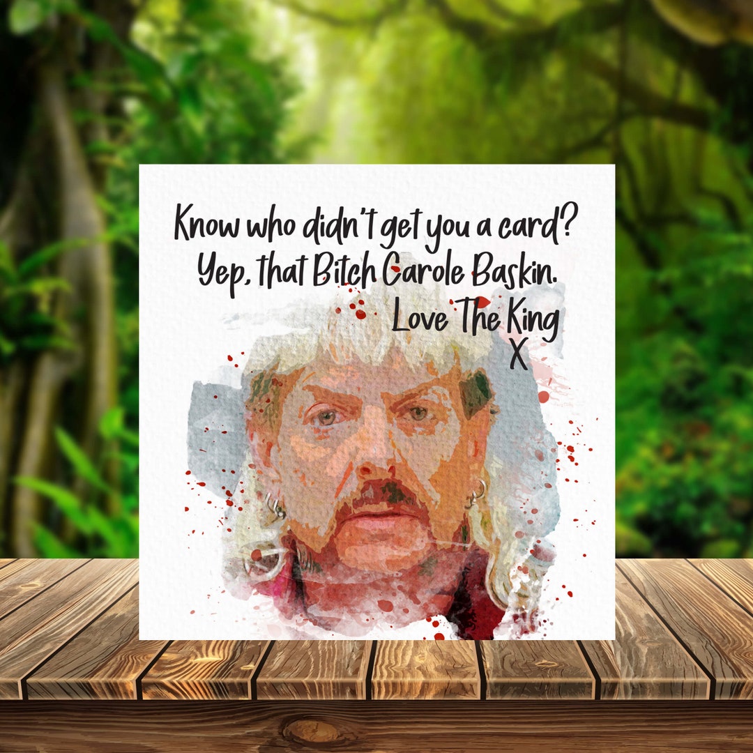 Tiger King Birthday Card Fully Customisable 002 - Etsy