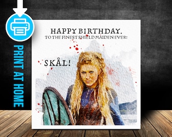 Vikings Floki Birthday Card Digital Download | Etsy