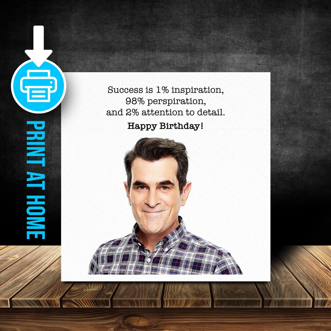 Modern Family Phil Dunphy Birthday Card Digital Download - Etsy