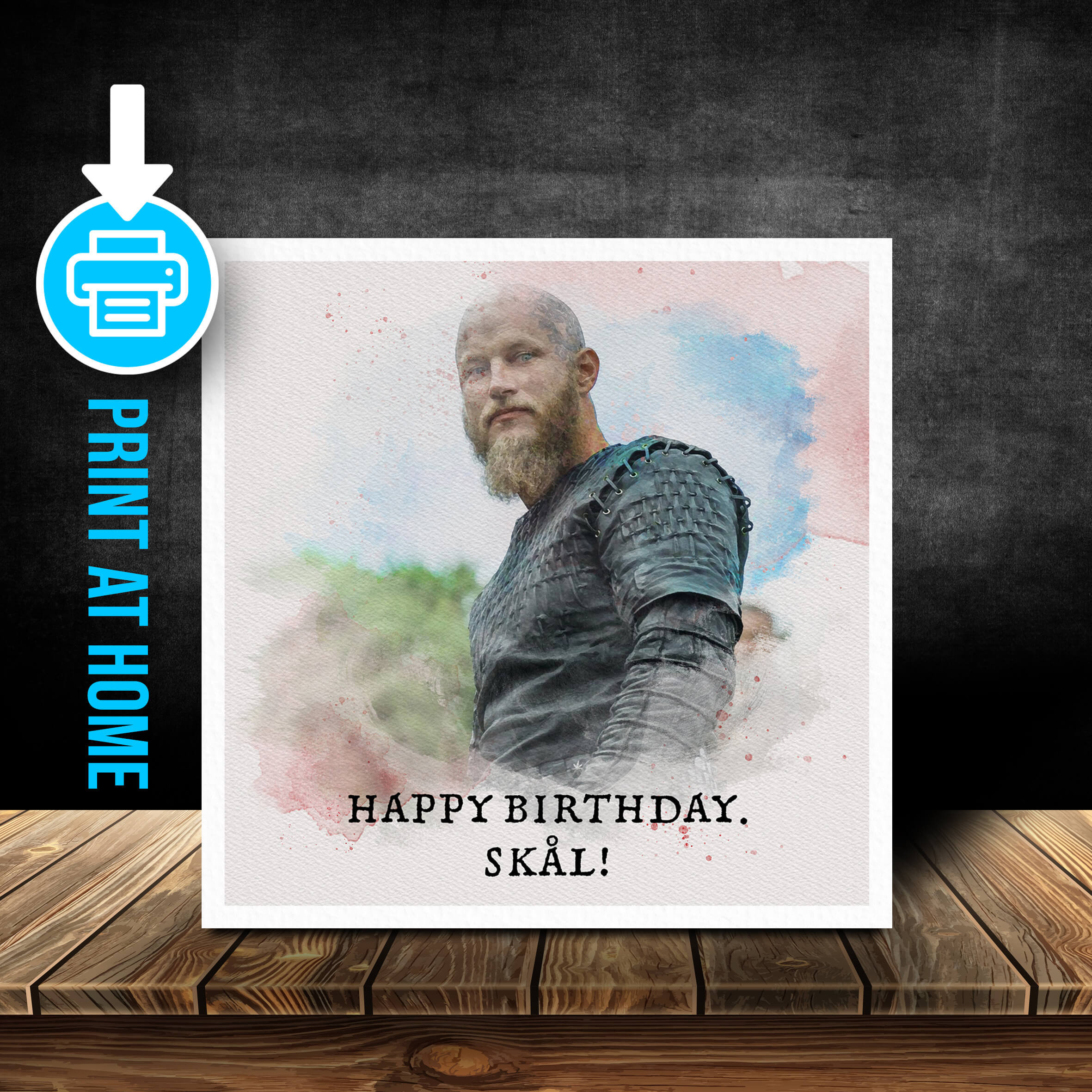 Vikings Ragnar Lothbroke Birthday Card Digital Download - Etsy