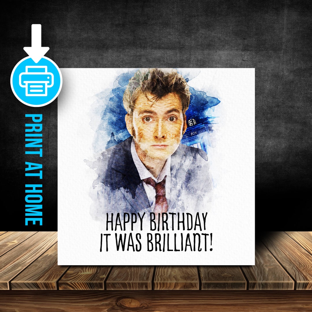 Dr Who Birthday Card Digital Download - Etsy