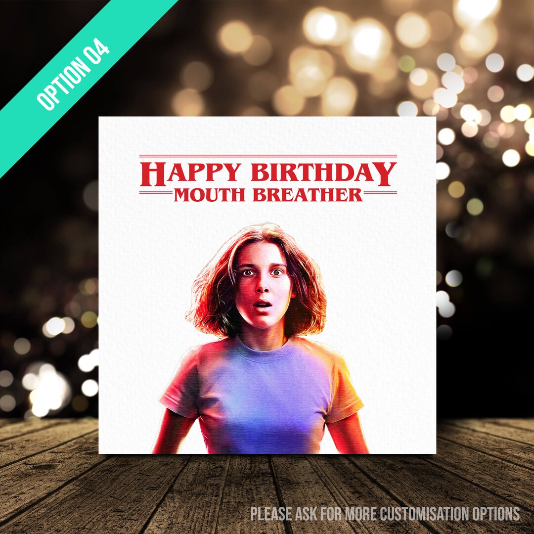 Stranger Things Birthday Card Fully Customisable 01/004 - Etsy Australia